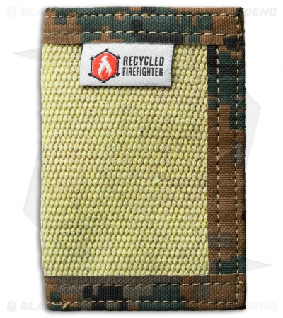 Recycled Firefighter Rookie Fire Hose Bifold Wallet (Yellow/Green Camo ...