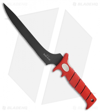 Bubba Blade Flex | Fixed Blade Knife | Red Rubber/9" Black Serr