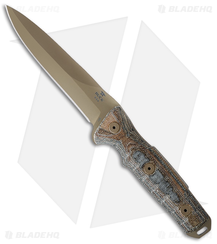 Buck GCK Fixed Blade Knife Spear Point Tan (5.5" Tan) 0891BRS1 - Blade HQ