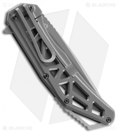 CRKT Gusset Frame Lock Knife Gray (3.5" Gray) K330GGP - Blade HQ