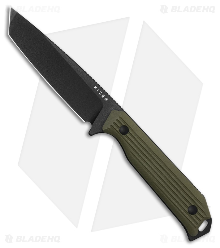 Kizer Begleiter Fixed Blade Knife Green G-10 Black