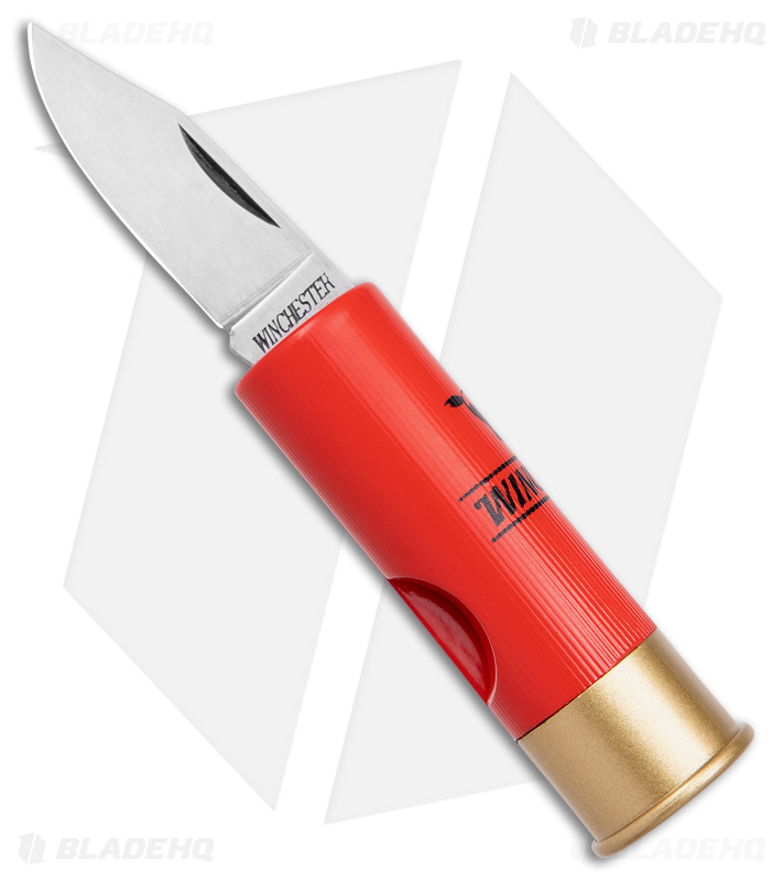 Winchester Shotgun Shell Knife Red (1.83" Satin) - Blade HQ