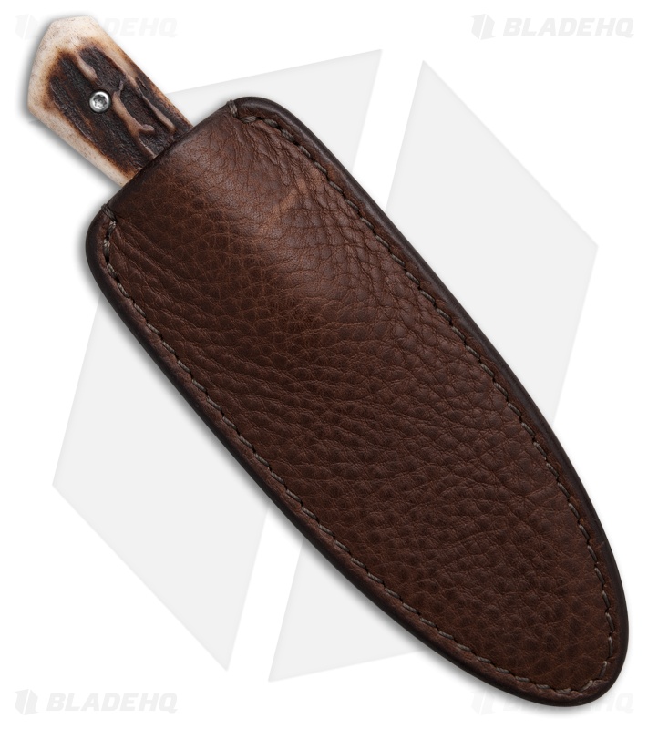 Pena Knives Custom Fixed Blade Knife Stag Horn (3" Satin) - Blade HQ