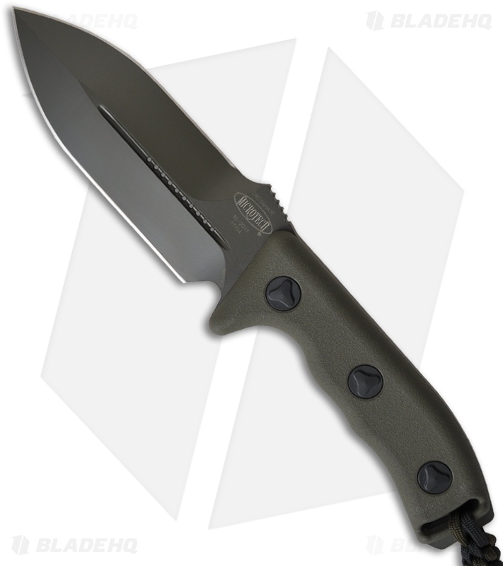 Microtech Crosshair Knife Green Double Edge Fixed (5" Green D2) 101-1GR ...