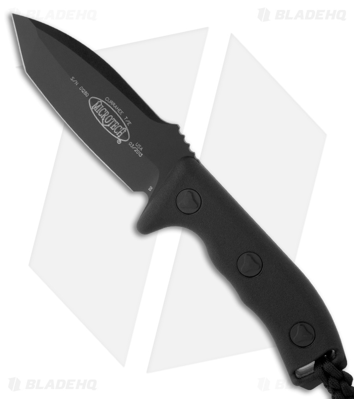 Microtech Currahee Tanto Knife Fixed Blade (4.5" Black) 103-1BL - Blade HQ