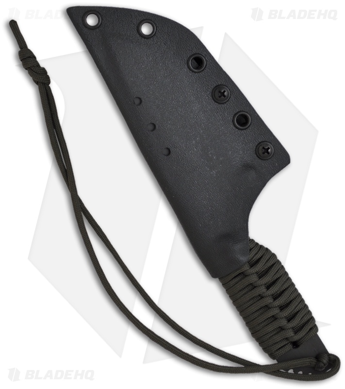 Strider EBDB Knife w/ OD Green Cord Wrap (4.12" Tiger Stripe Plain ...