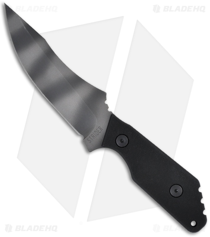 Strider Knives MV Fixed Blade Knife w/ Black G-10 (Tiger PLN) - Blade HQ