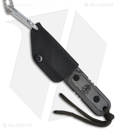 TOPS Knives ALRT XL05 Neck Knife w/ Micarta (2.75" Black Plain) ALRT ...