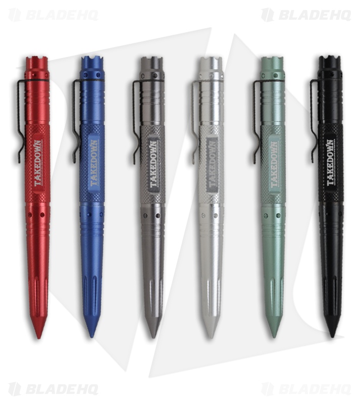 Takedown DLX Tactical Defense Pen w/ Crown (Red) - Blade HQ