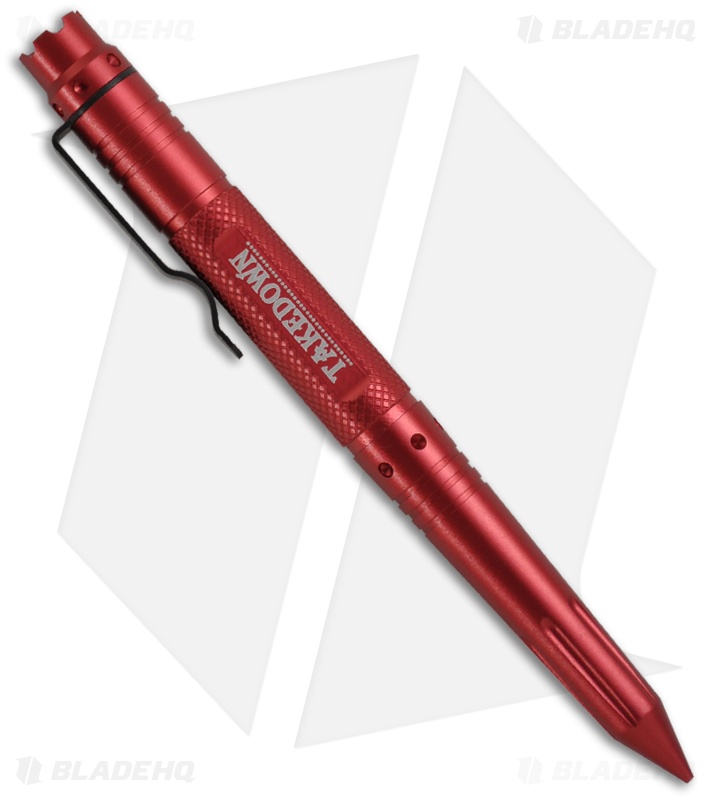 Takedown DLX Tactical Defense Pen w/ Crown (Red) - Blade HQ