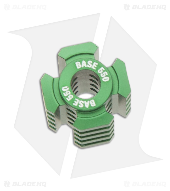 Base 550 Lanyard Rail Bead - Hunter Green Aluminum