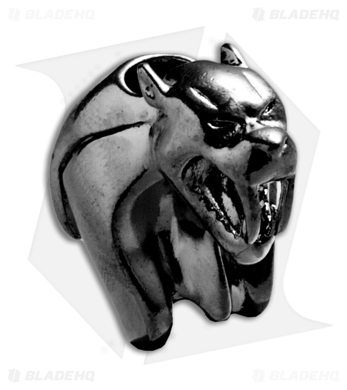 HEAdesigns Sabertooth Lanyard Bead - Chrome Black - Blade HQ