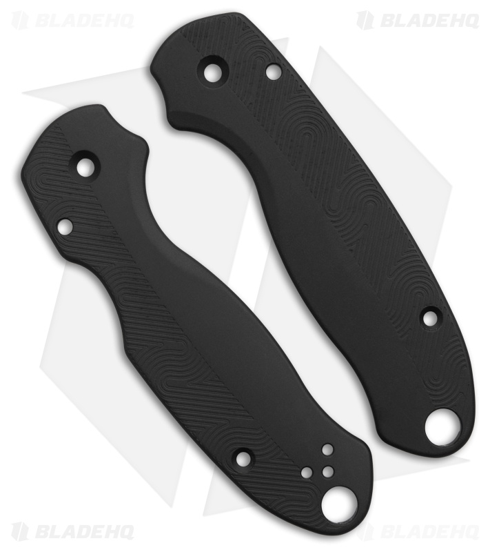 Flytanium Custom Loop Scales for Spyderco Para 3 - Void Black - Blade HQ