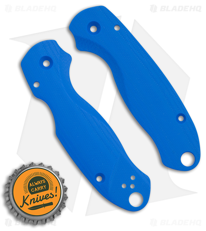 Flytanium Lotus Blue G-10 for Spyderco Para 3 - Blade HQ