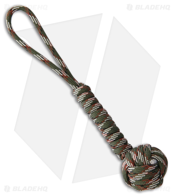 Combat Ready 5.75" Monkey Fist Lanyard (Green Camo) - Blade HQ
