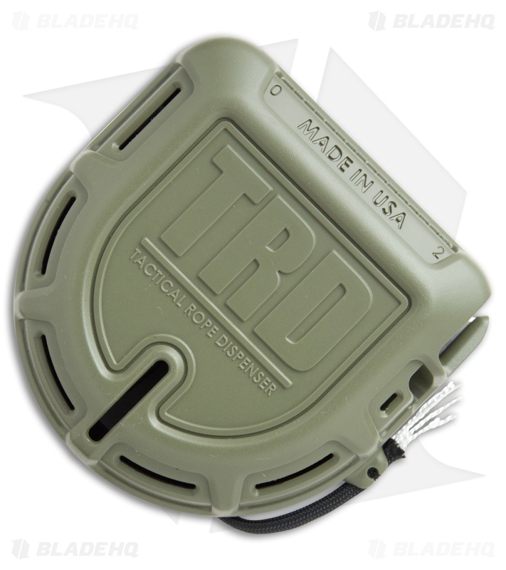 Atwood Tactical Rope Dispenser w/ 50 ft. of 550 Black Paracord (OD ...