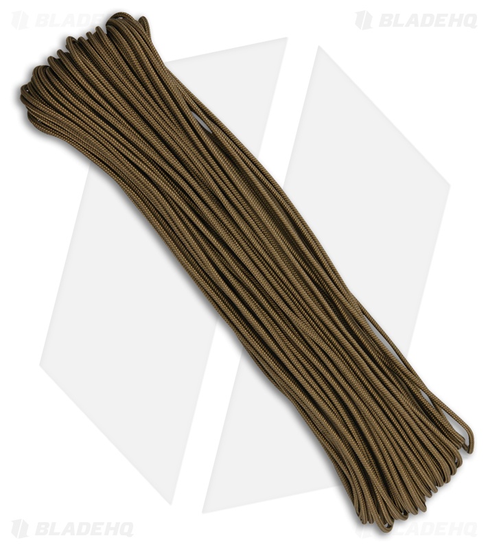 Tactical Nylon Braided 275 Coyote Tan Paracord (100') - Blade HQ