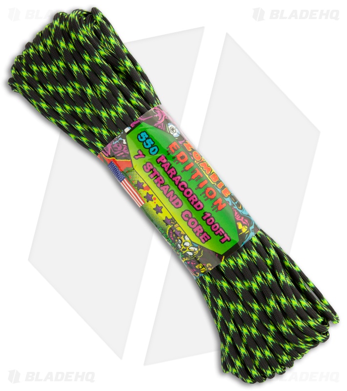 Zombie Edition Decay 550 Paracord Nylon Braided 7-Strand Core (100 ...