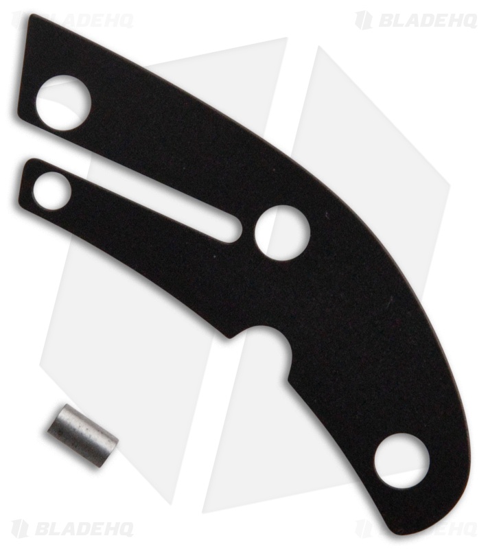 Flytanium Titanium Backspacer For Spyderco Delica Black DLC