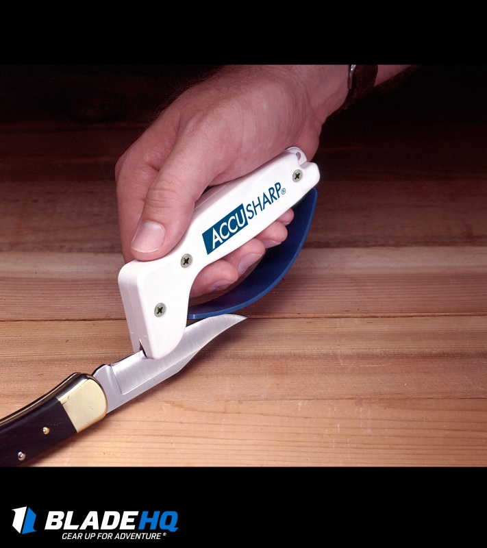 AccuSharp White and Blue Knife & Tool Sharpener - Blade HQ