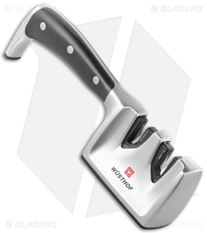 Wusthof 2 Stage Ikon Sharpener Black - Blade HQ