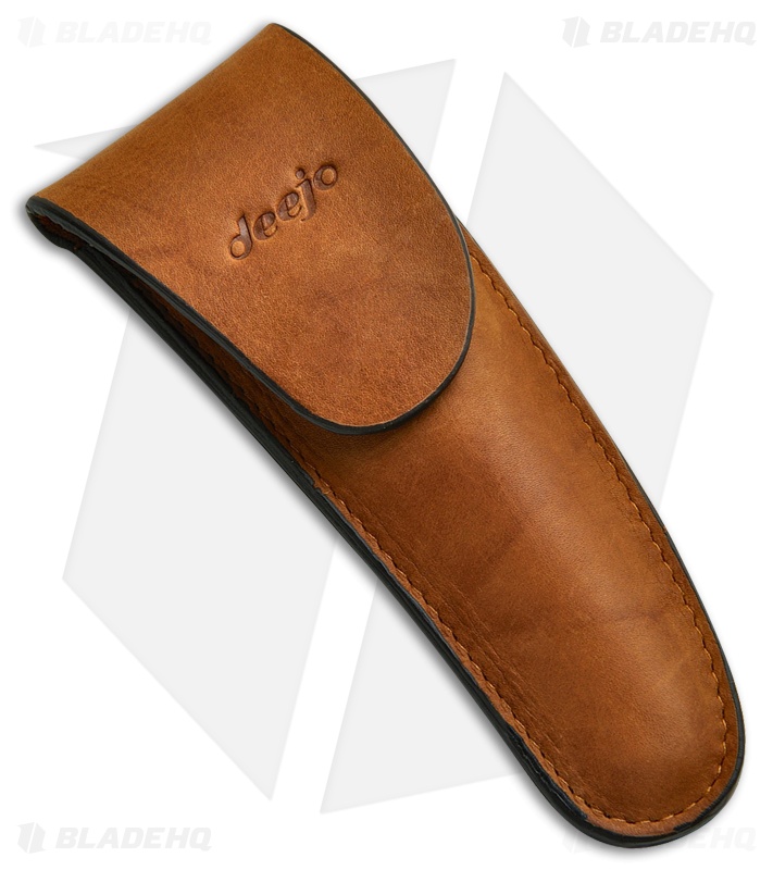 Deejo 37g Genuine Calf Leather Belt Sheath w/ Magnetic Closure - Blade HQ