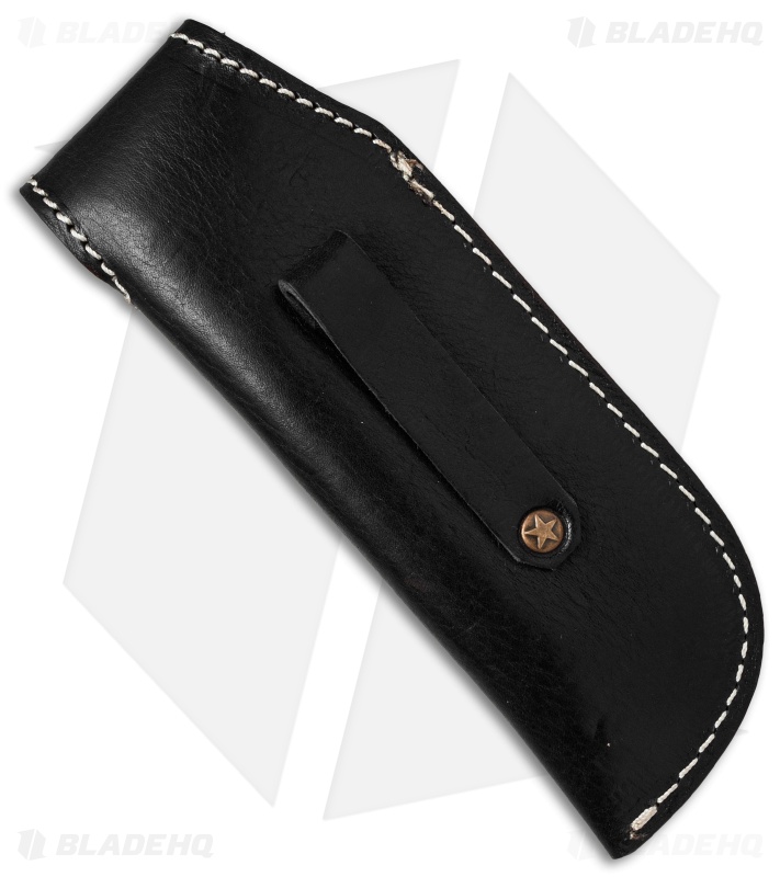 Venture 7.5" V114A Leather Fixed Blade Belt Sheath Black - Blade HQ