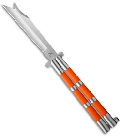 29 Knives Chris Olofson Custom 5" Kampilan Butterfly Knife Orange G-10 ...