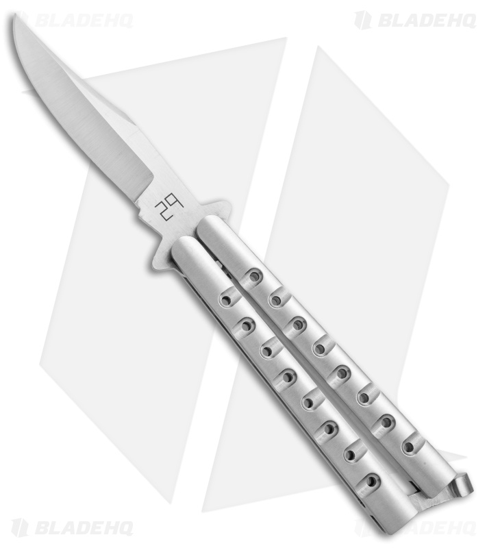 29 Knives Chris Olofson 3.75" Bowie Skeleton Bali Butterfly Knife *Used ...