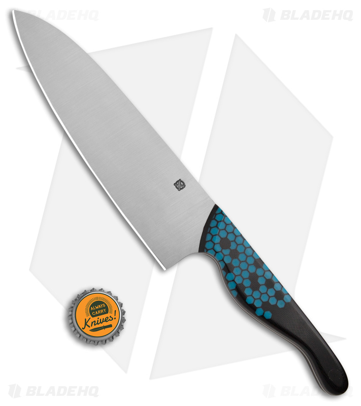 Blue Collar Blades Chef Knife Blue Hex Micarta - Blade HQ