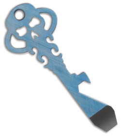 Chaves Knives Custom Skeleton Key Tool - Blue Ti - Blade HQ