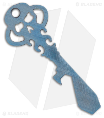 Chaves Knives Custom Skeleton Key Tool - Blue Ti - Blade HQ
