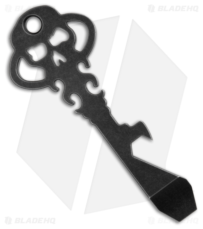 Chaves Knives Skeleton Key Tool Prybar - D2 Black Stonewashed - Blade HQ