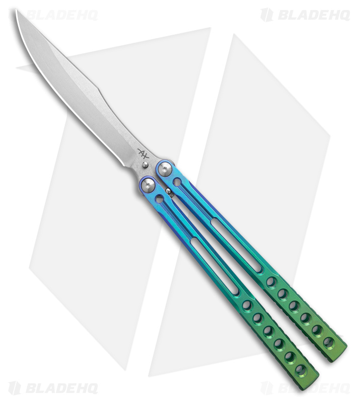 Heibel Knives Invictus Balisong Knife Fade Ti SW - Blade HQ
