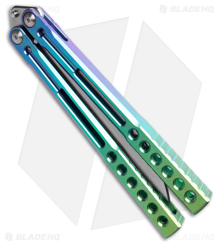Heibel Knives Invictus Balisong Knife Fade Ti SW - Blade HQ