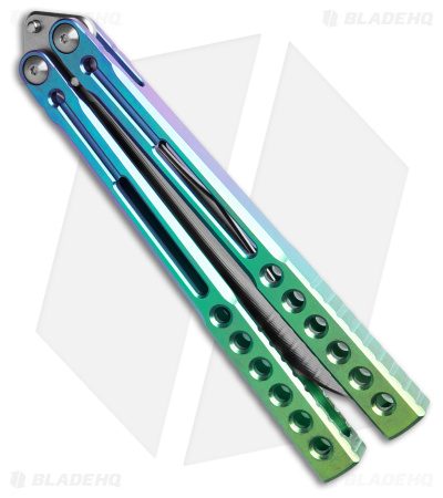 Heibel Knives Invictus Balisong Knife Fade Ti SW - Blade HQ