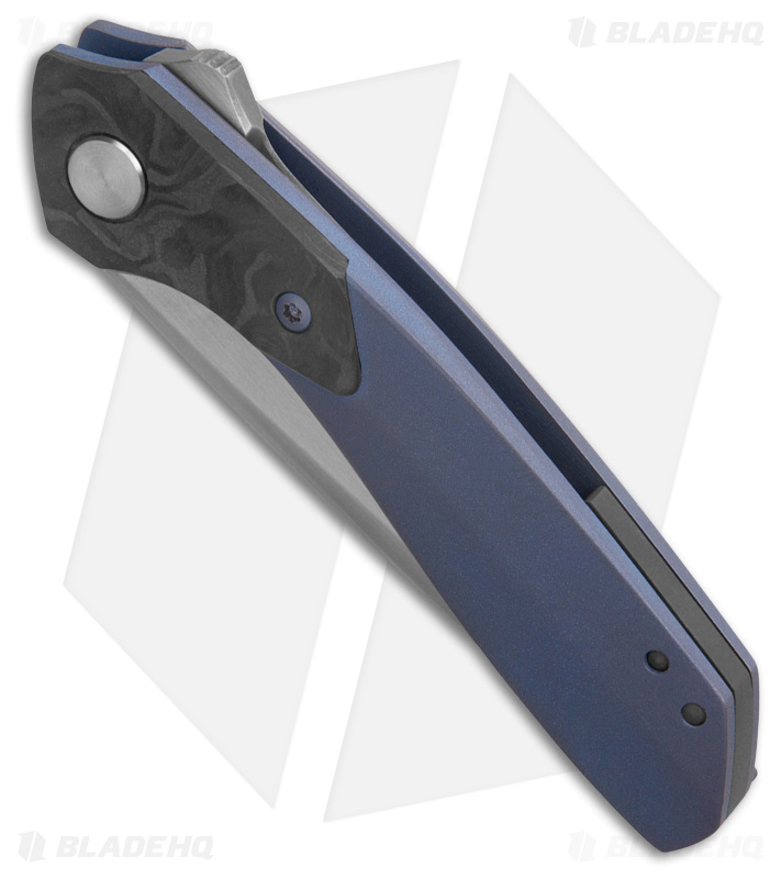 TuffKnives Geoff Blauvelt Custom Prospect-C Blue Ti Blade HQ