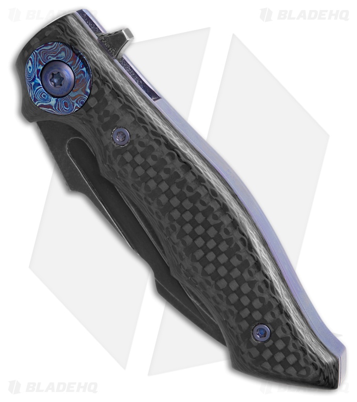 Alan Folts Onset #2 Liner Lock Knife Carbon Fiber & Timascus Accents BW