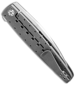 Brad Zinker Wharncliffe Flipper Knife Skeletonized Ti (3.25" Polish ...