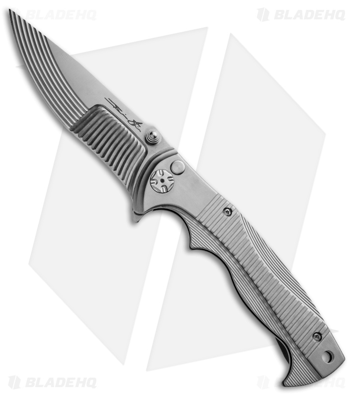 Brian Tighe Custom Tighe Rade Knife Titanium Folder (3.5" Fluted ...