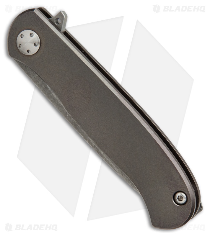 Burger Knives Custom Atlas Frame Lock Knife Bronzed Titanium (3.125 ...