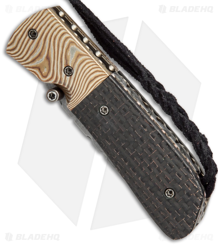 Burr Oak Knives C-MO Knife Mokume/LS Carbon Fiber (2.625" San Mai ...