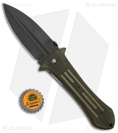 Gedraitis Knives Custom Smatchet Liner Lock Knife OD Green Micarta (4 ...