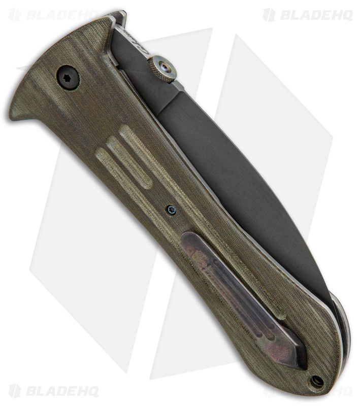 Gedraitis Knives Custom Smatchet Liner Lock Knife OD Green Micarta (4 ...