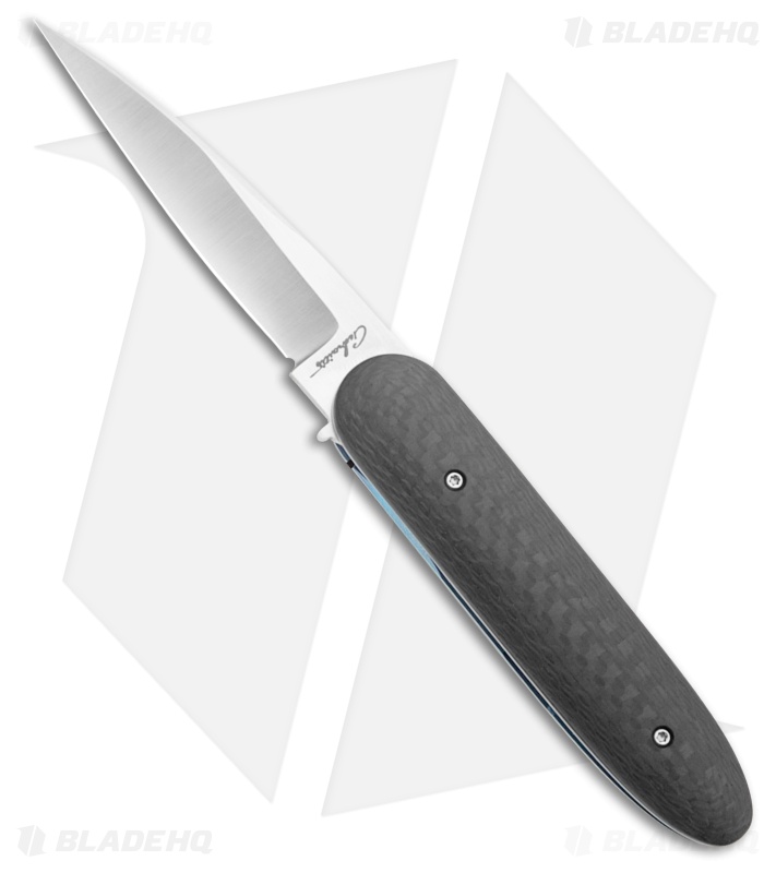 Gedraitis Knives Churchill Auto CF/Blue Ti Wharncliffe