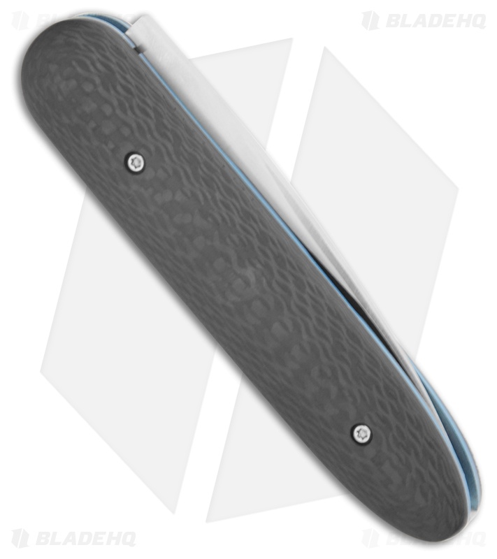 Gedraitis Knives Churchill Auto CF/Blue Ti Wharncliffe