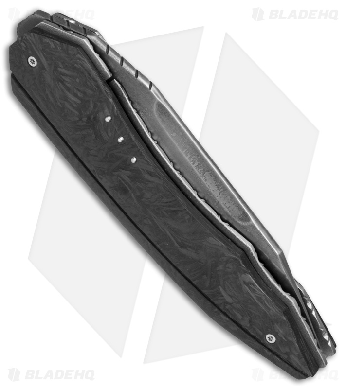 Corrie Schoeman D-Fuse Flipper Knife Marble CF Ruby/Citrine (3.25 ...