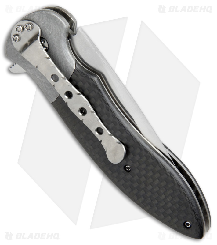 Crawford Custom Point Guard Flipper Knife Carbon Fiber (3.625" Satin ...