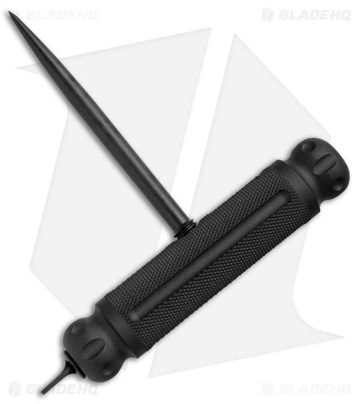 Crawford Push Pick Kubaton Dagger Aluminum (3.5" Black) - Blade HQ