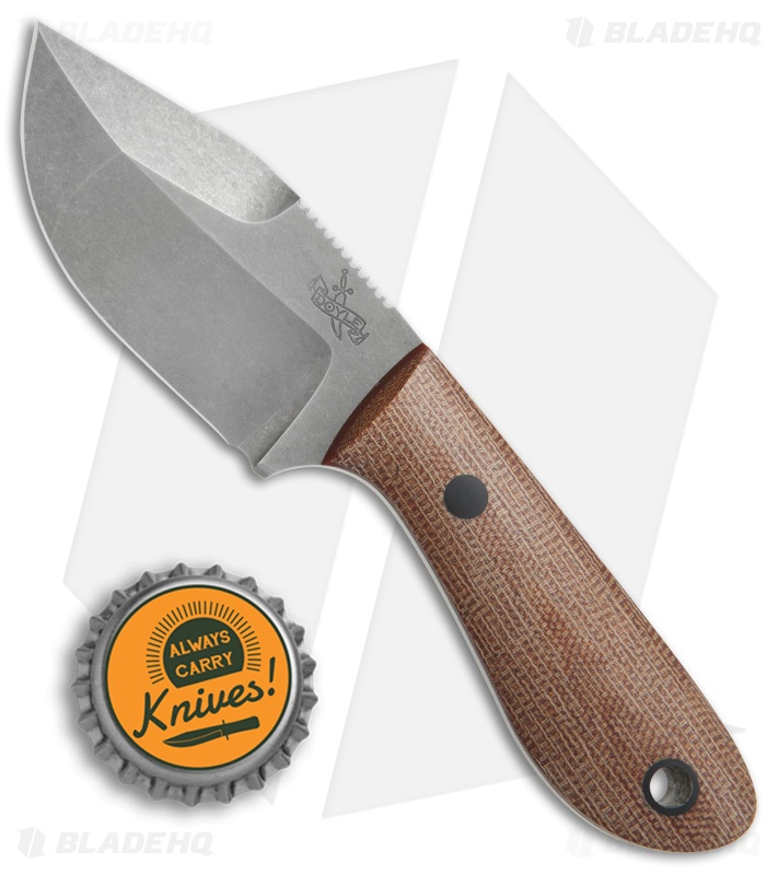 Doyle Knives Land Pirate Fixed Blade Knife Natural Micarta (2.75" Acid ...
